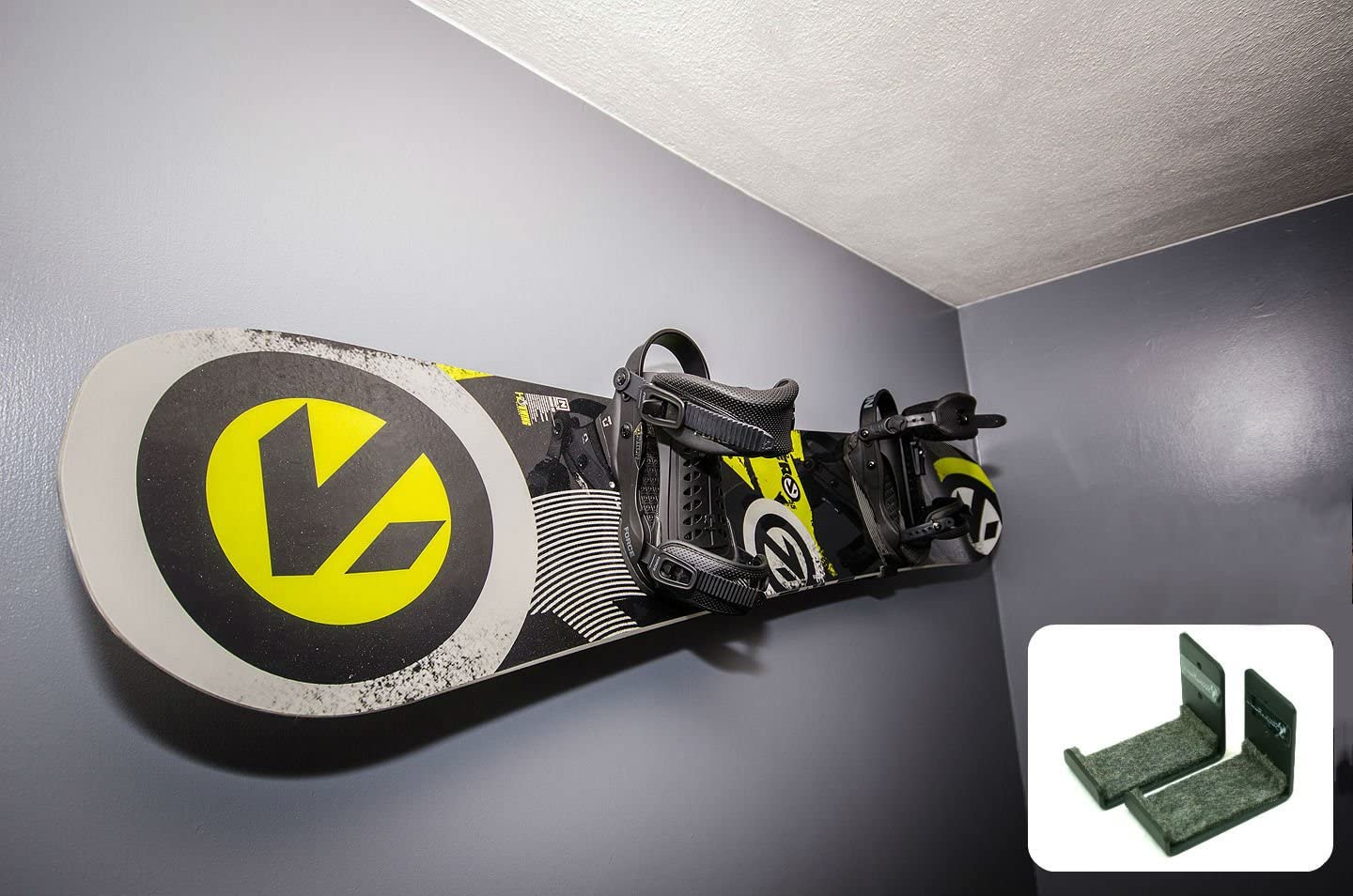 StoreYourBoard Snowboard Display Rack, Naked Wall Rack, Black