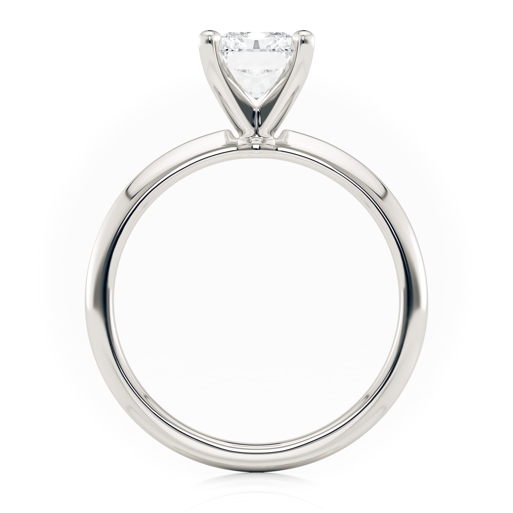 yadav diamonds and jewelry 1.00 Carat | IGI Certified Lab Grown Diamond Solitaire Engagement Ring | Radiant Rectangle Cut | 14k White Gold | G-H, VS1-VS2, CCTW | Size 7