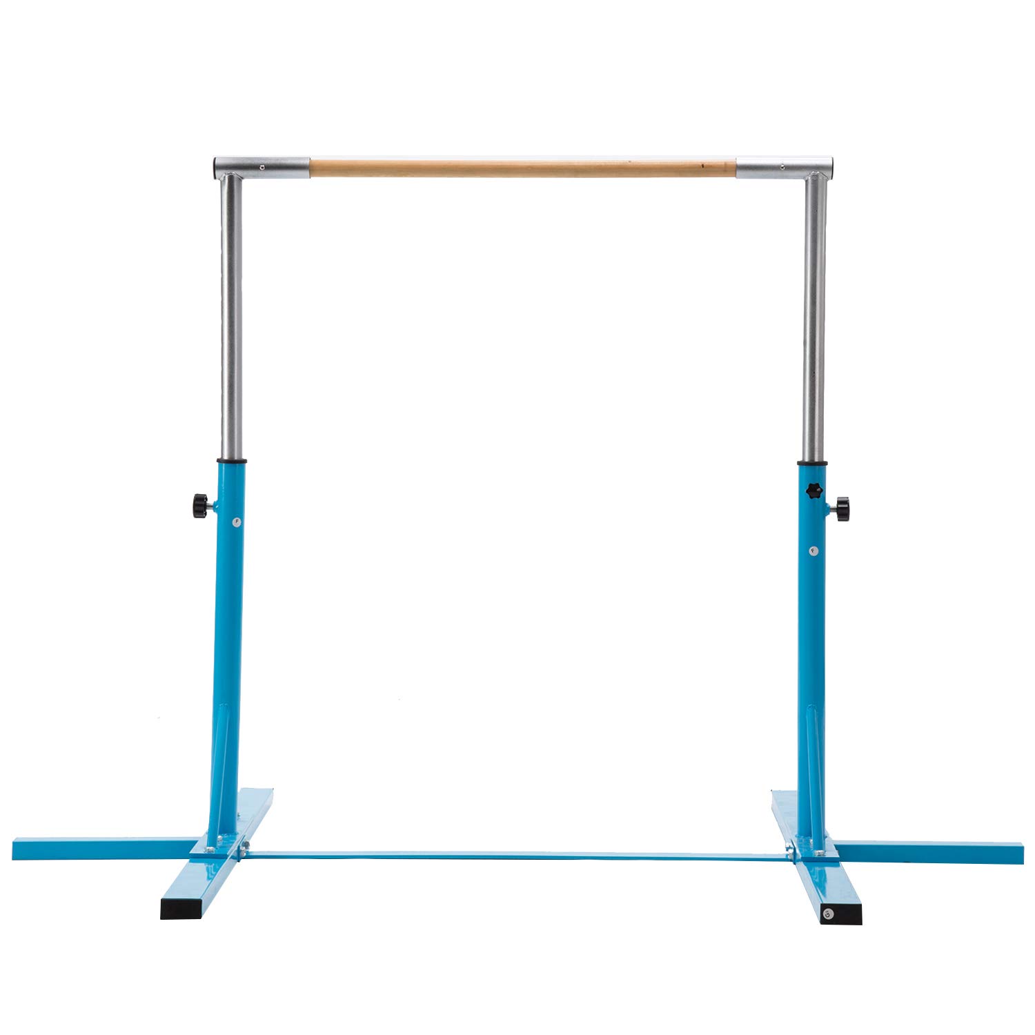 Usexport Blue Adjustable 3' to 5' Horizontal Bar Gymnastics Expandable Junior Training Bar
