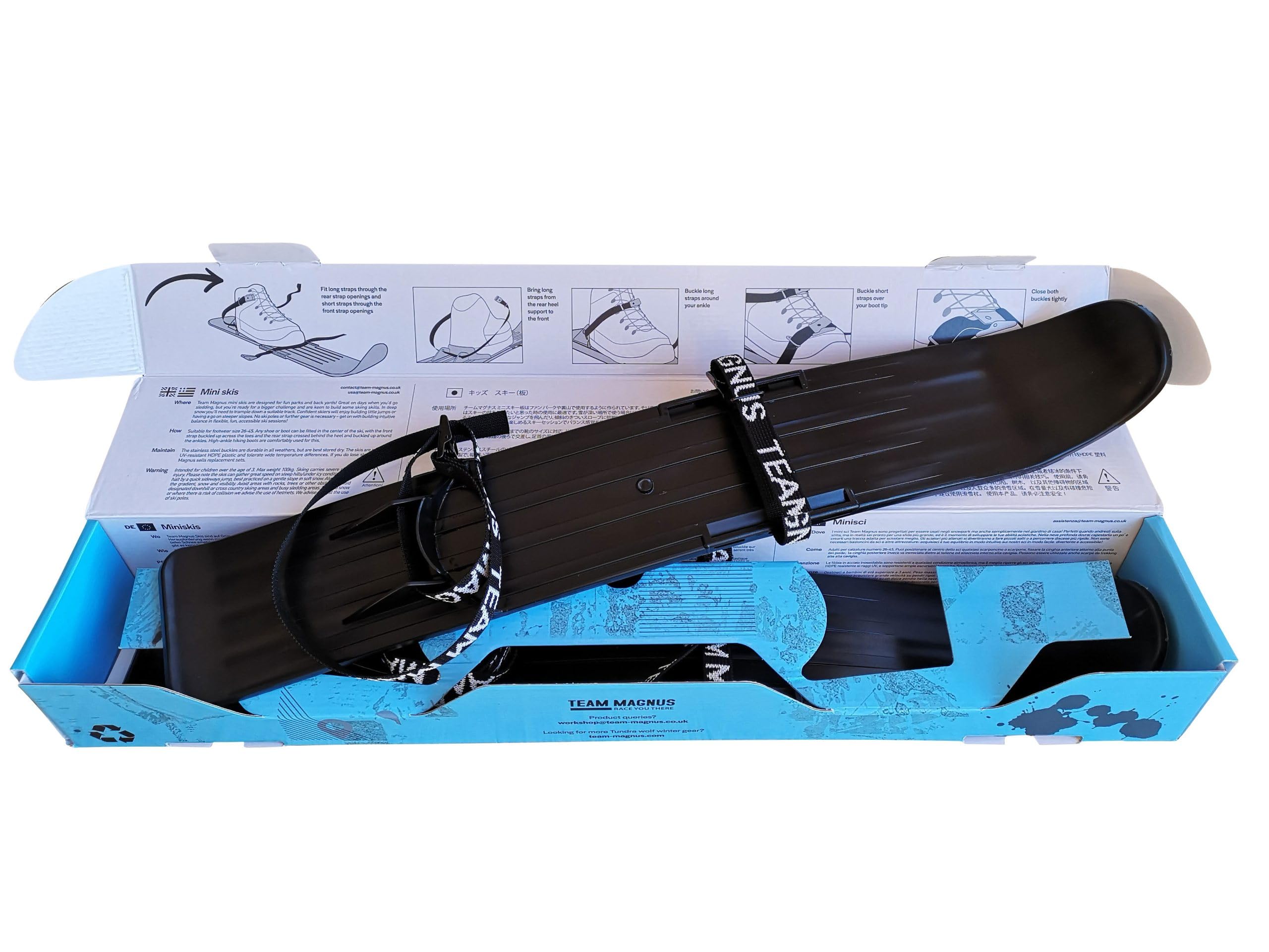 TEAM MAGNUS Kids skis for Skills & Fun - as Used by USA Nordic in Training Camps - All Boot Sizes