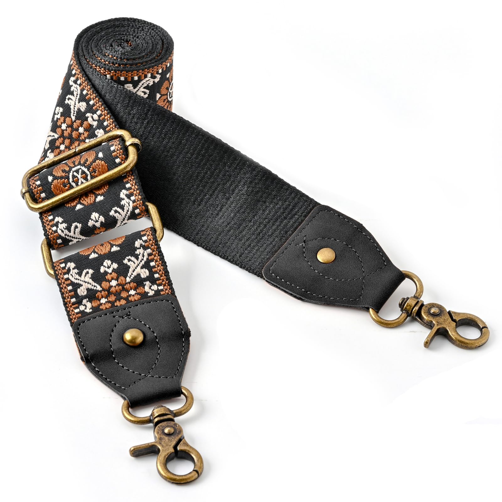 Purse Straps Replacement Crossbody Handbag Adjustable Jacquard Embroidery Wide Guitar Strap-13