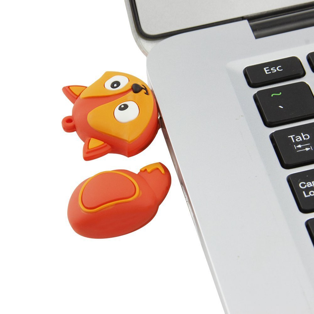 WooTeck 64GB Novelty Animal Red Fox USB Flash Drive
