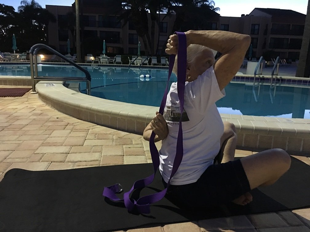 Stretching Bands for Flexibility - Gray 10 Foot Yoga Strap - By Clever Yoga