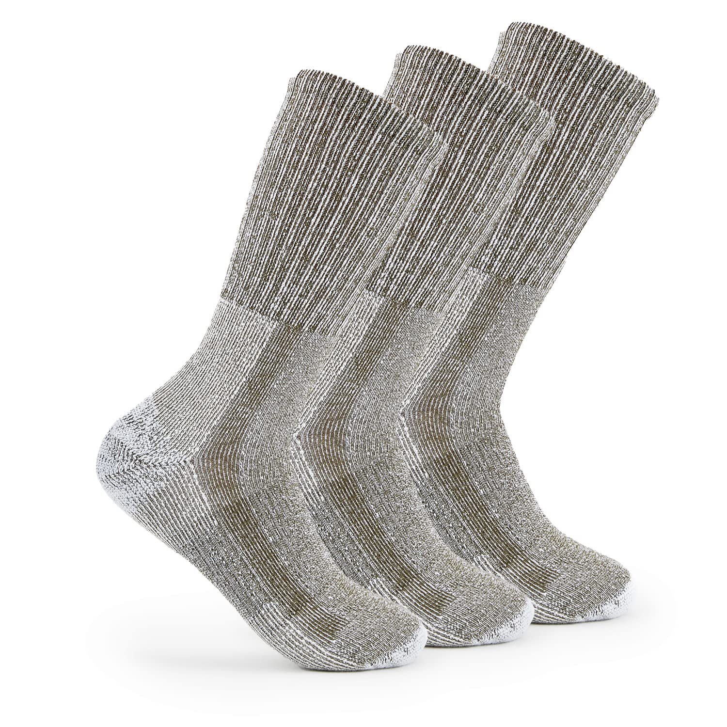 Thorlos Men's Light Hiking Thick Padded Crew 3 Pair Pack Sock Sockshosiery, Sage, Large