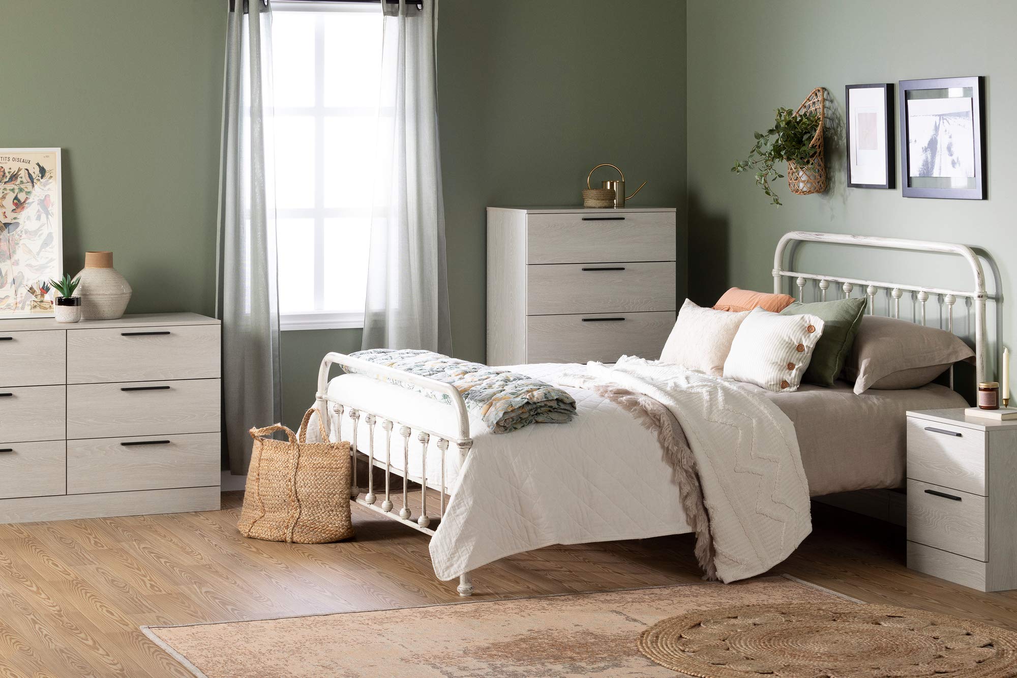 South Shore Step One Essential 5-Drawer Chest, Gray Oak, 29x 19 x 48.75 inches