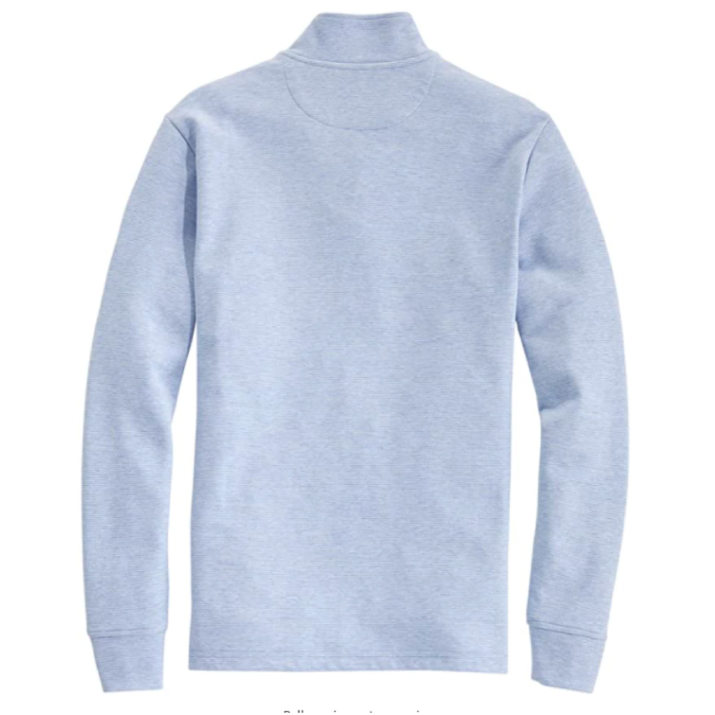 vineyard vines Men's Saltwater Quarter-Zip Pullover Sweater, White Cap/ Marlin, S