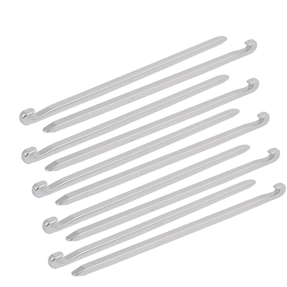 uxcell 10pcs 6.1-inch Aluminum Alloy Tent Needle Stake Silver Tone for Outdoor Activity