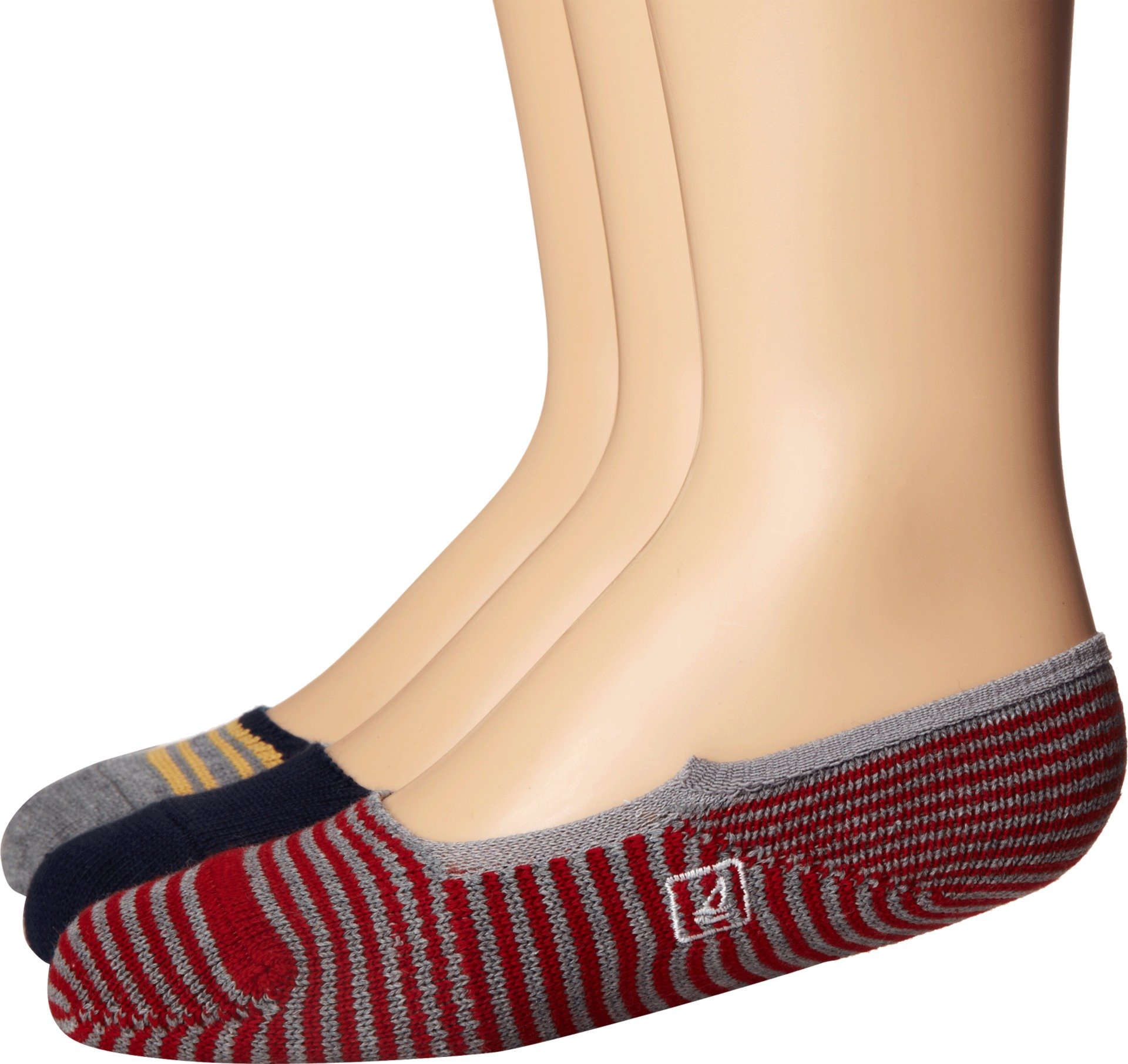 Sperry Top-Sider Boys' Stripe Skimmer Liner 3-Pair Pack (Big Kid), Charcoal, Shoe Size: 9-1.5