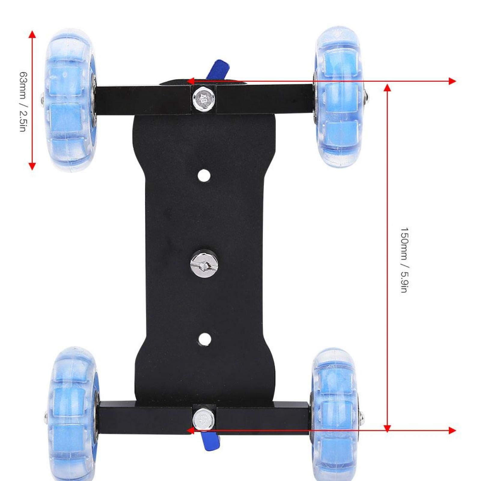 Vingvo Camera Dolly Car, Camera Dolly Roller, Durable Aluminium Alloy Silicone Dslr Skater For Cellphone Dslr Camera Action Camera Photographers