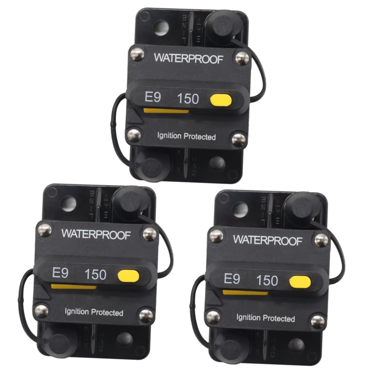 Totority 3pcs Car Protector Car Automotive Waterproof Waterproof Circuit Breaker 48v Circuit Breaker Car Circuit Breaker 150a Fuse