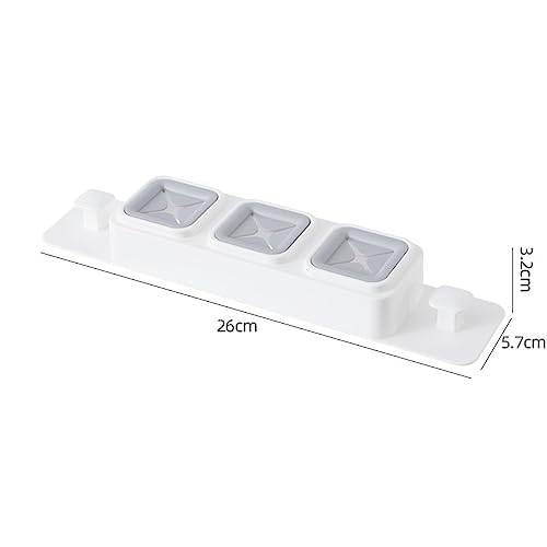SPYKEY Towel Hook Three-Hole Towel Stopper Storage Free Perforated Rag with Two Hooks Kitchen Gadgets Organize Storage Multi-Purpose Hook