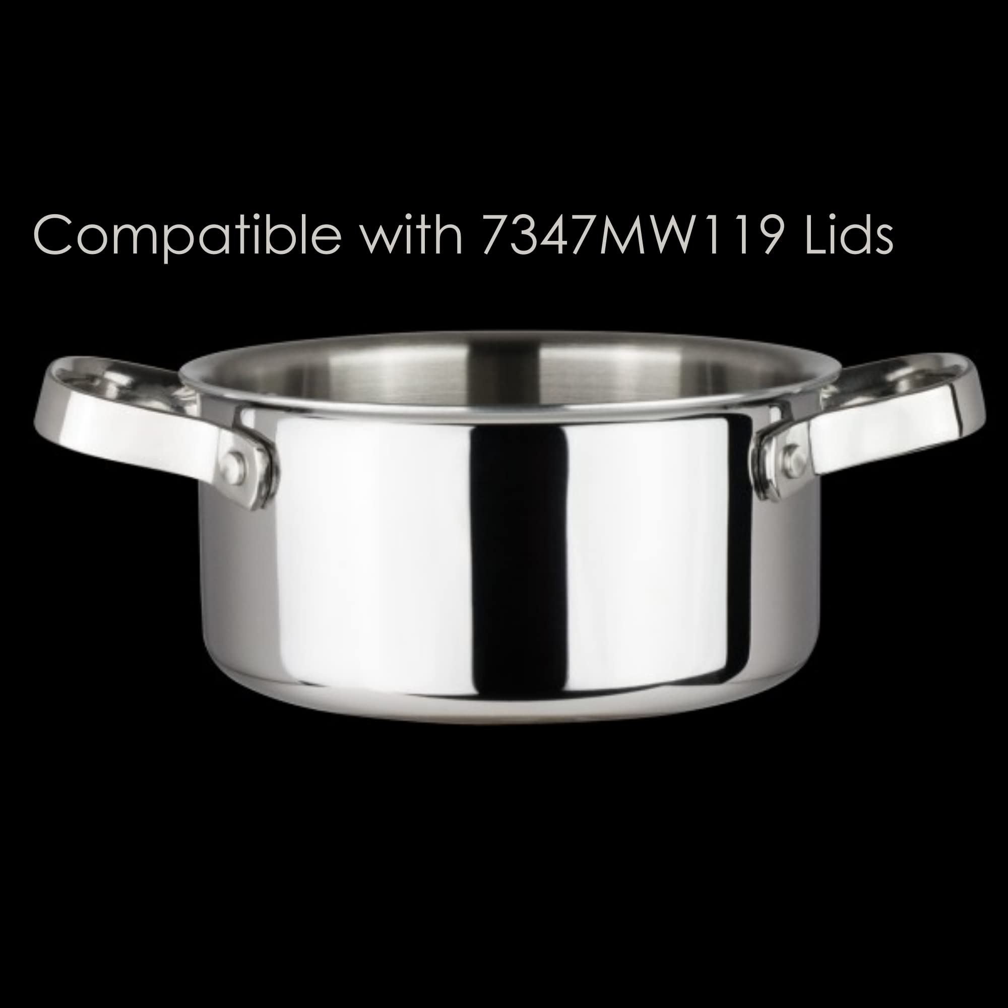Steelite International 7347MW120 Hot Pot Pan, Dual Handle, Compatible with Clear Lid for 7347MW119 and Base 7347MW118, 9.5" Length, 6.75" Width, 2.87" Height,1.5 qt, 12 Pcs