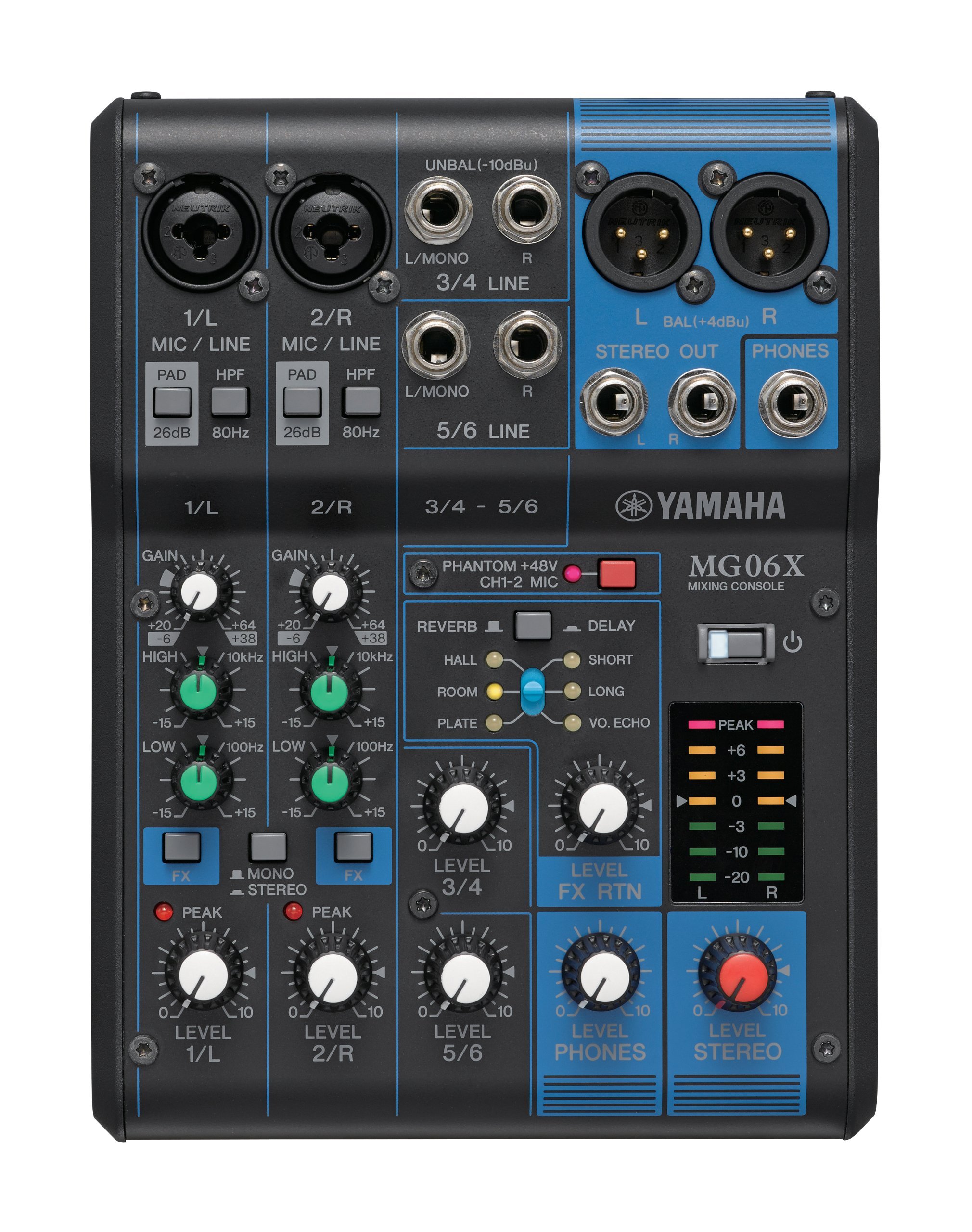 Yamaha Mg06X 6-Input Compact Stereo Mixer With Effects (Renewed)