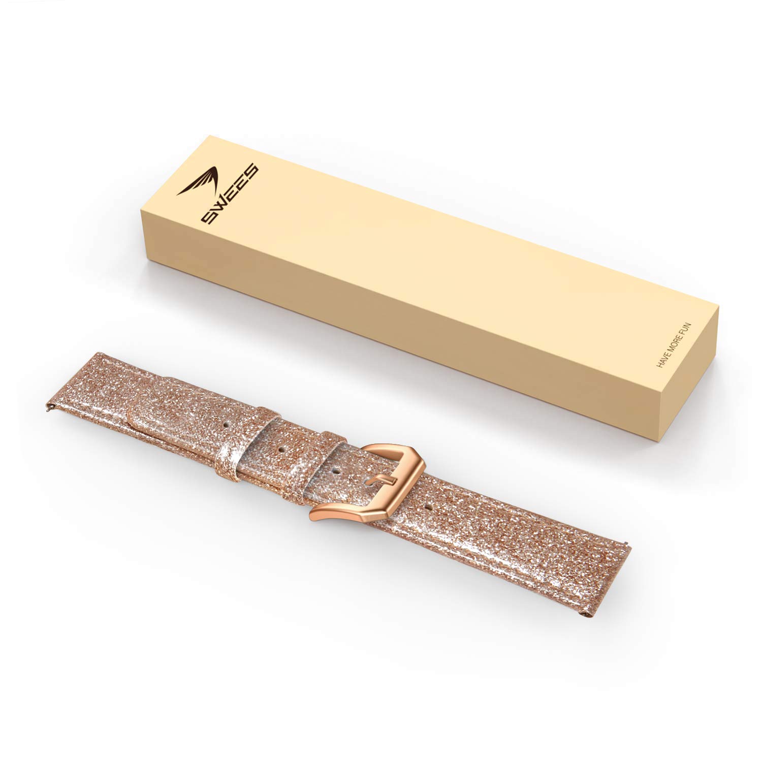 SWEES Compatible for Samsung Galaxy Watch 5 Band 40mm 44mm / Galaxy Watch 5 Pro Band 45mm / Galaxy Watch 4 Band, 20mm Slim Thin Genuine Leather Replacement Bands for Galaxy Watch 4 Classic Women Men