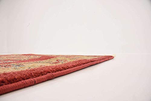 Unique Loom Sahand Collection Traditional Geometric Classic Red Runner Rug (2' 7 x 6' 7)