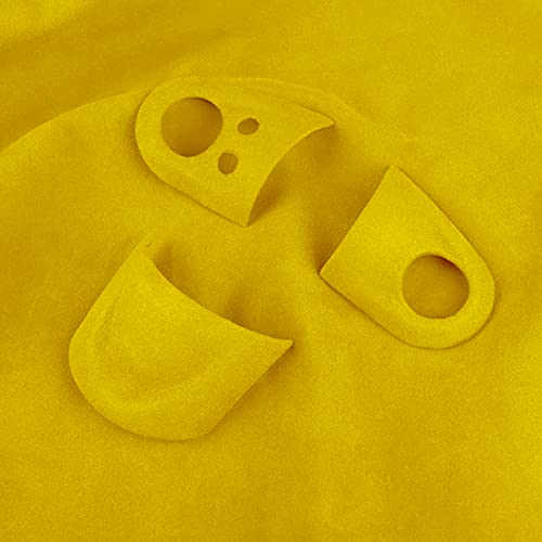 Toworldit Alcantara Steering Wheel Button Trim Cover Compatible with BMW Mini Cooper R50 R52 R53 R55 R56 R57 R58 R59 R60 R61 (Yellow)