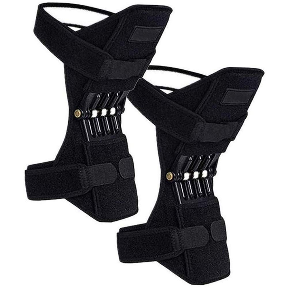 XIAORAN Knee Support - Adjustable Knee Pad Brace - Power Lift Joint Support Knee Pads Powerful Rebound Spring Force - for Gym Running Walking Basketball - Sports Injury Rehabilitation & Protection