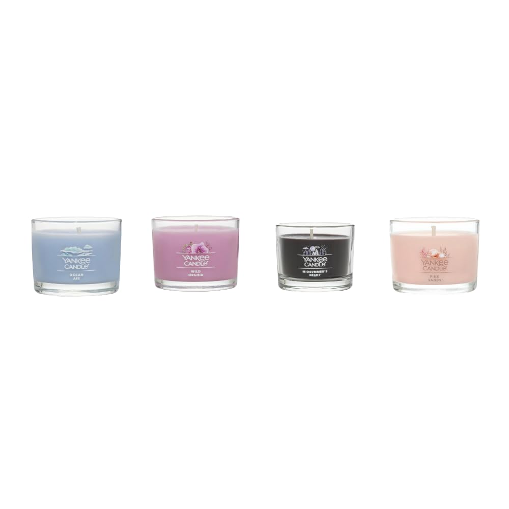 Yankee Candle Signature Votive Mini Candle Jar Christmas Celebration Bundle Pack, 12 Scent Variety, 1.3 OZ Each (Pack of 12)