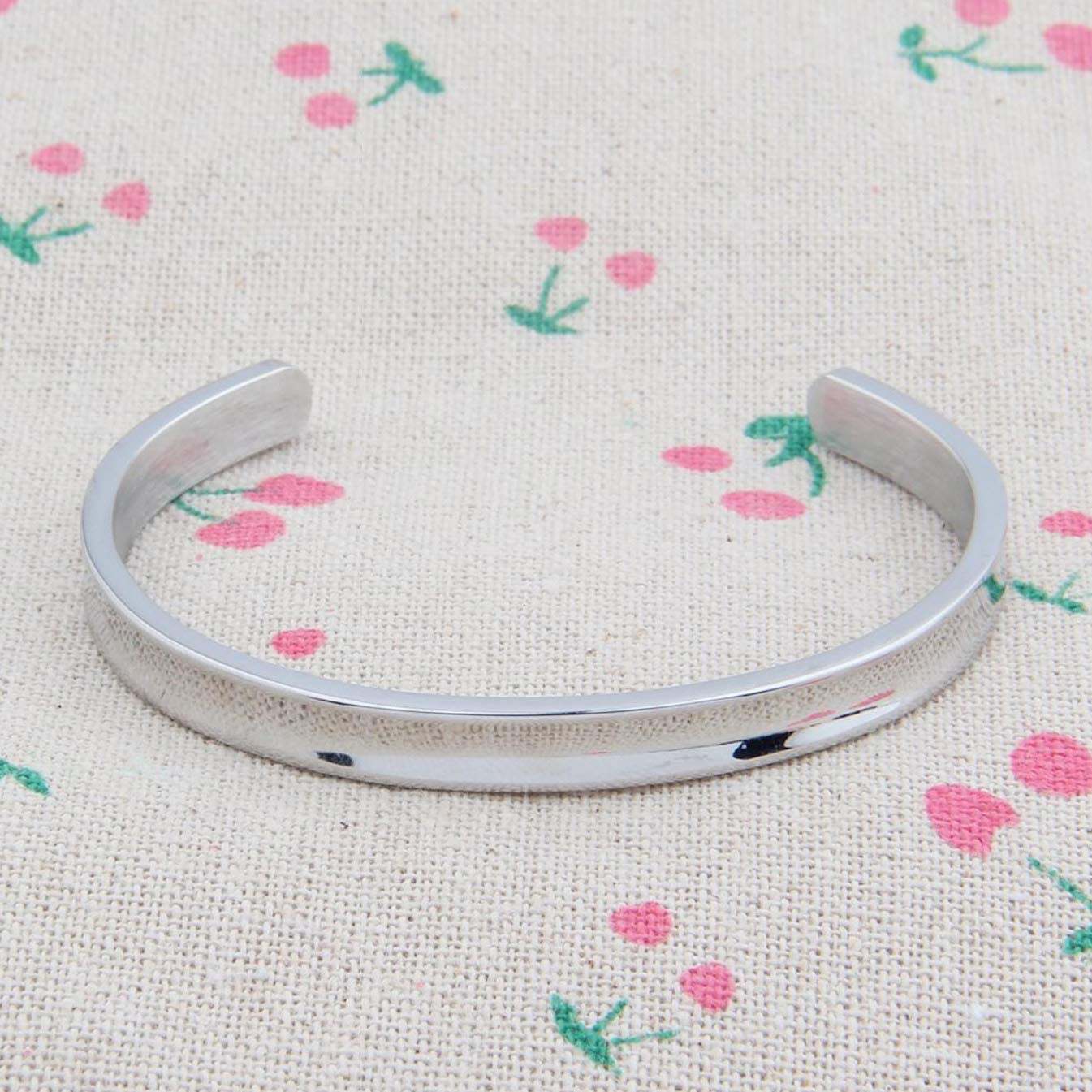 YOYONY Women's Bracelets,Stainless Steel Inspirational Keep funking going Bracelet,Gifts For Her.