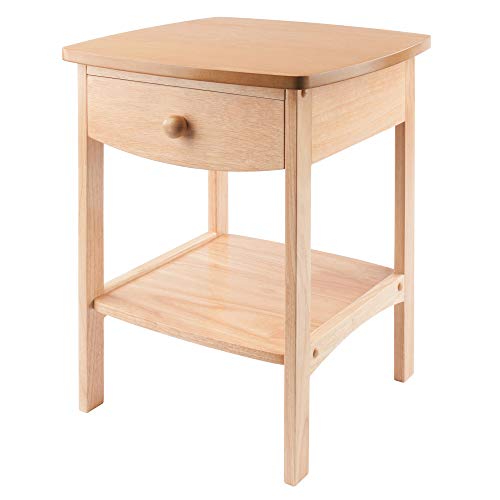 Winsome Wood Mission Shelving (Natural) 82218 Wood Claire Accent Table (Natural)