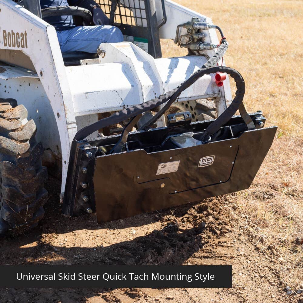 Titan Attachments Hydraulic Tilt Mount Plate for Skid Steers and Quick Tach Tractors Version 2