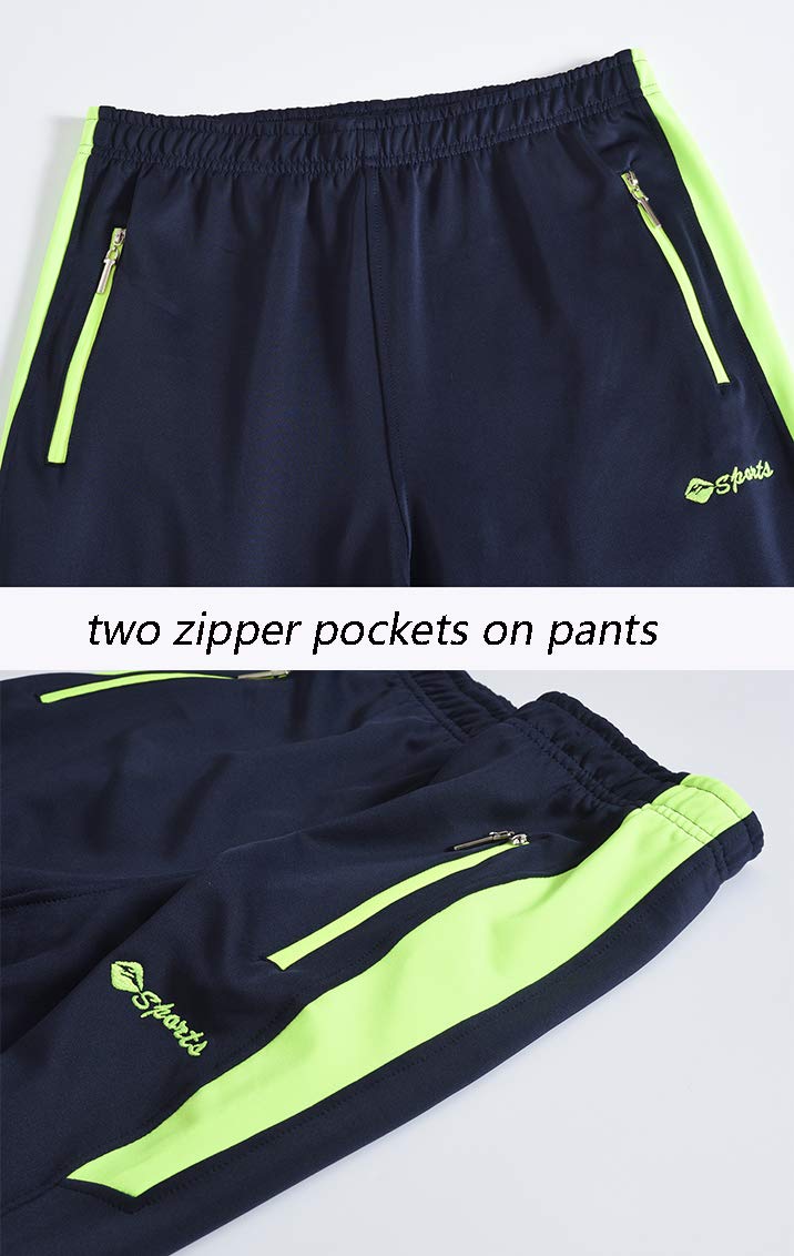 YSENTO Men's Tracksuits Set Outfits 2 Piece Jogging Suits Warm Up Running Track Sets Sweatsuits Green L
