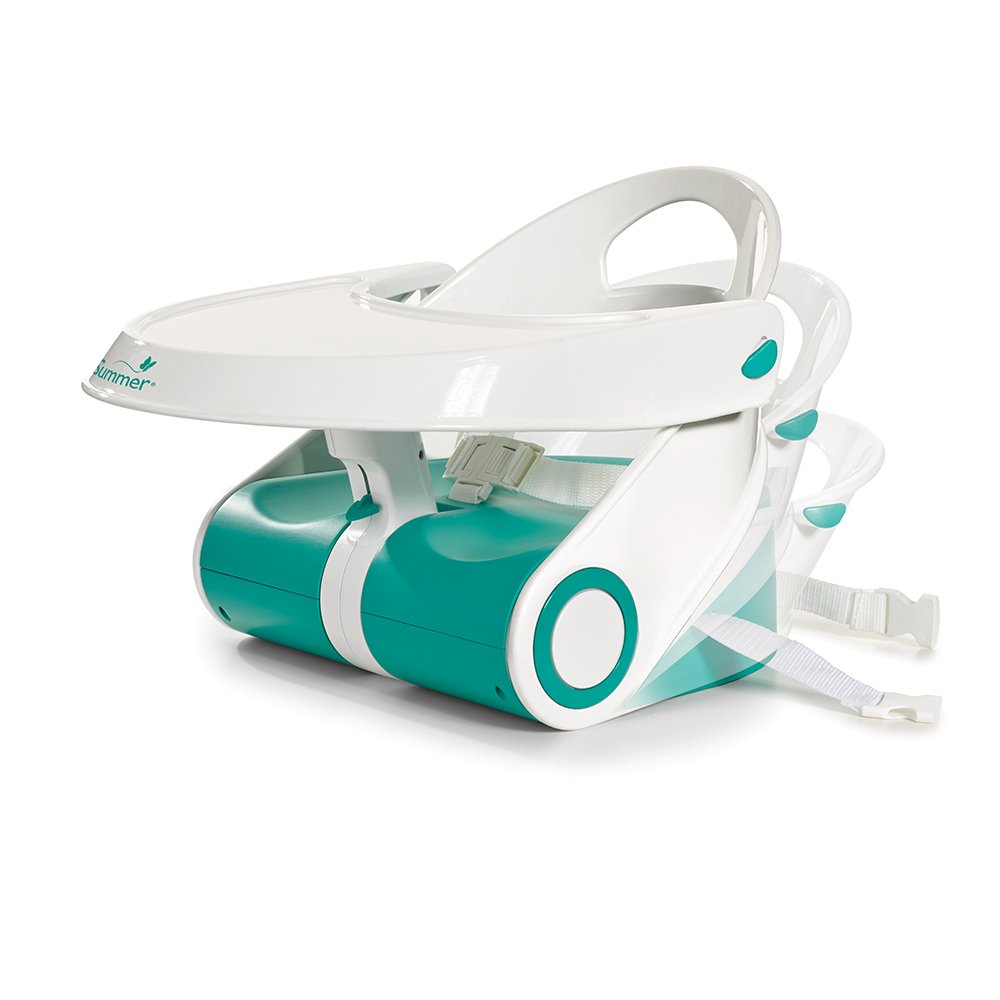 Summer Infant Sit 'n Style Compact Folding Booster Seat White/Teal