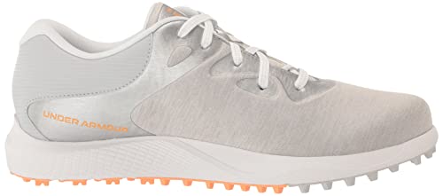Under Armour Women's Charged Breathe 2 Knit Spikeless Cleat, (100) Halo Gray/Halo Gray/White, 10, US