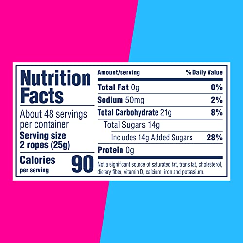 SweeTARTS Ropes, Candy, Tangy Strawberry, Soft and Chewy, Back to School Sweet Treat, 3.5 oz, 12 ct