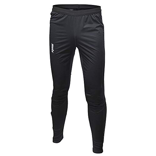 Swix Men's Standard Motion Windblock Multi-Sport Tights, Black, X-Large