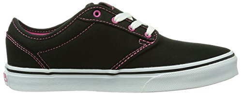 Vans Atwood Girl Shoes Canvas Black Pink Sneakers (11.0 Little Kid)