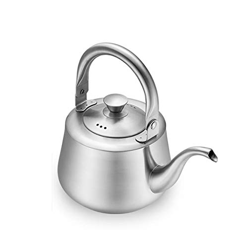 Silver Stainless Steel Kettle Large Capacity Kettle-included Teapot With Ergonomic Handle O-shaped Spout (1.5L, 50.7OZ) Multifunctional water kettle