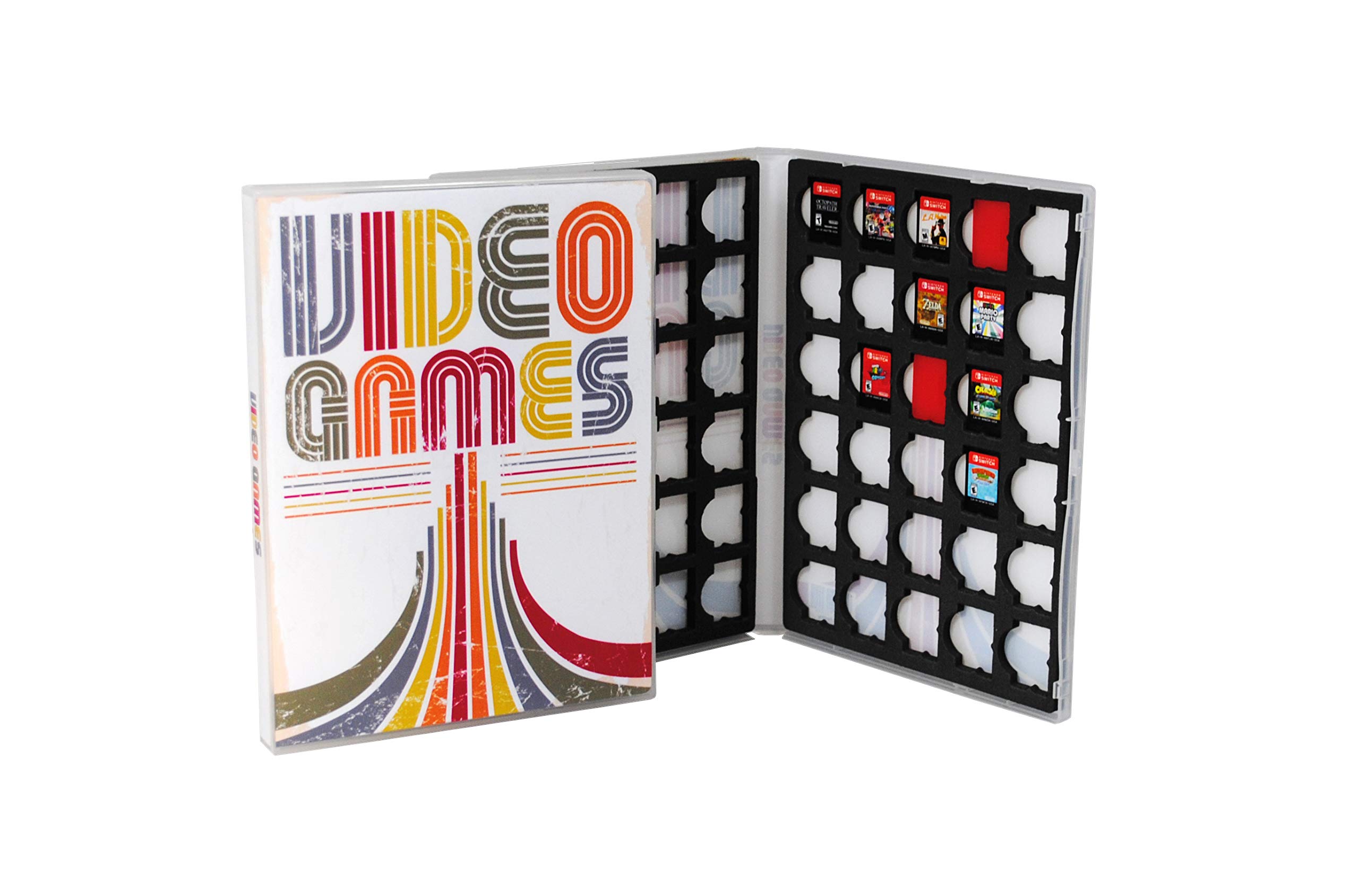 UniKeep Game Case for Nintendo Switch Cartridges - Holds 60 Games Securely in Foam
