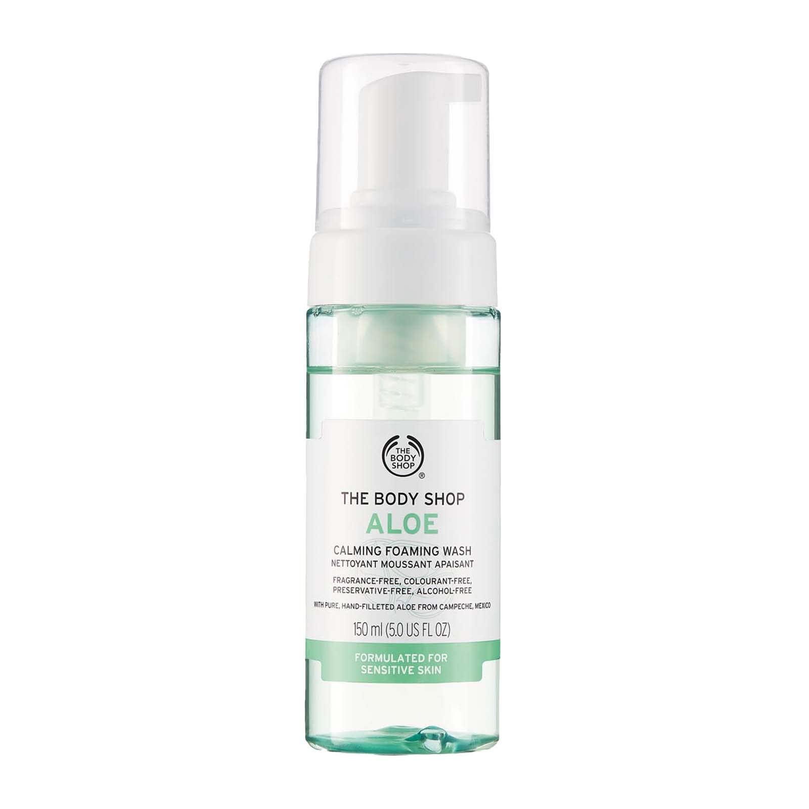The Body Shop Aloe Calming Foaming Wash – Gently Cleanses Sensitive Skin – Vegan – 5.0 oz