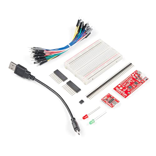 SparkFun ESP8266 Thing Starter Kit for Internet of Things WiFi Development Includes headers jumper wires breadboard Serial breakout Mico-B USB Cable and LEDs Use to Start a Project or Learn IoT