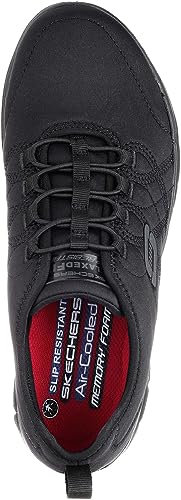 Skechers Women's Ghenter Srelt Work Shoe, Black, 6 M US
