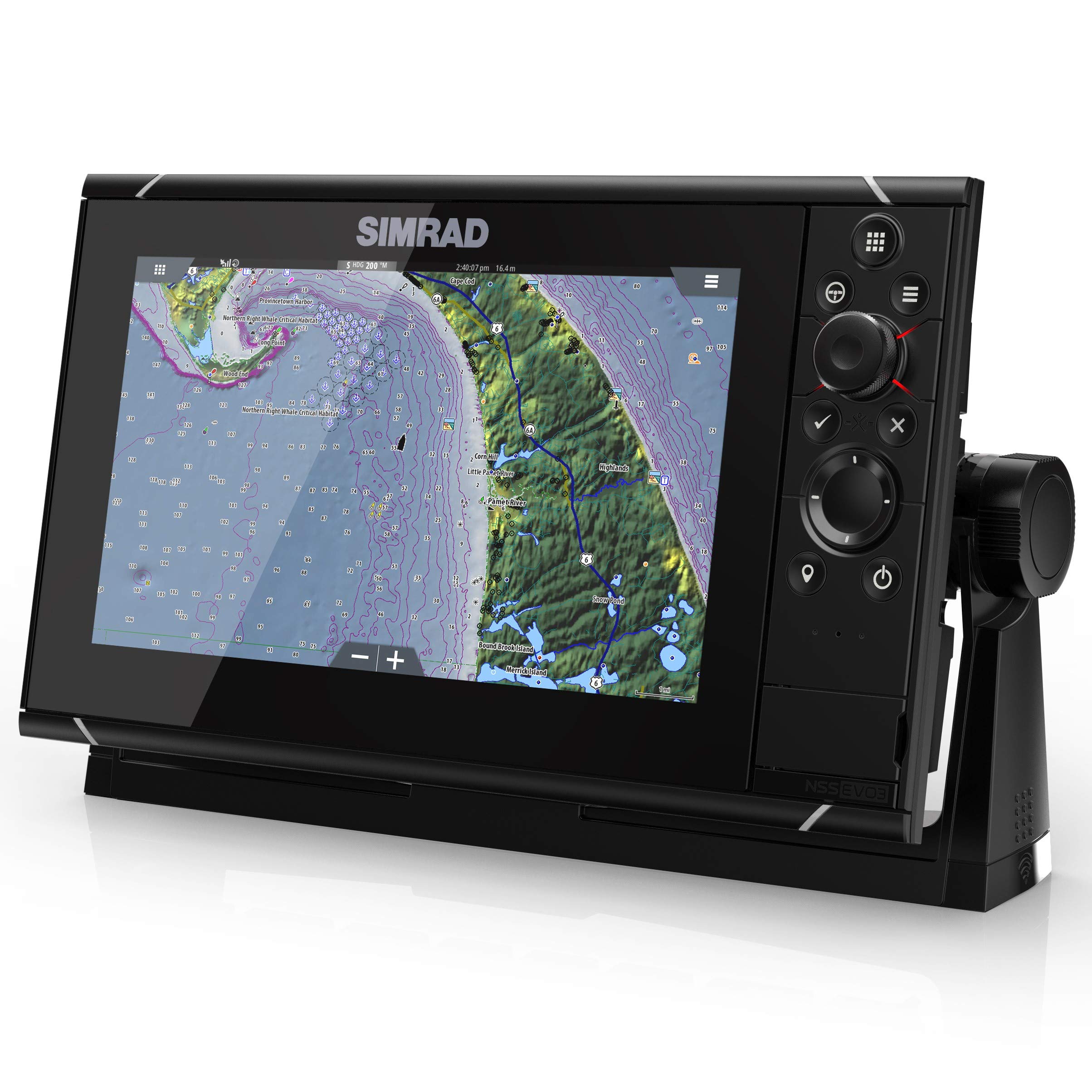 Simrad NSS evo3: 9-inch Navigation Display with GPS, SolarMAX Display and C-MAP Insight Pro Charts Installed