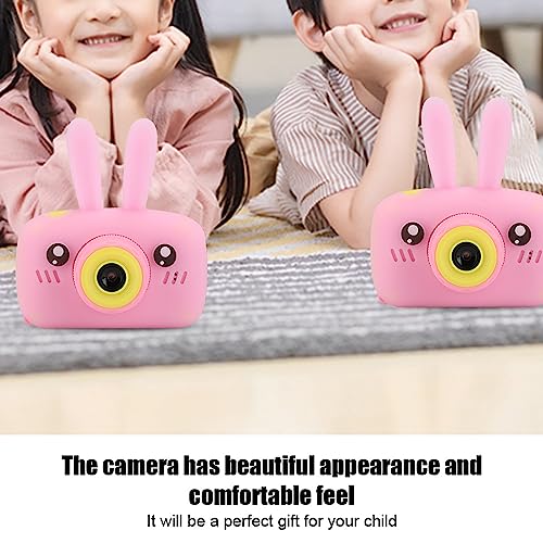 Srliya Portable Bunny Digital Camera, Portable ABS Children Digital Camera 12MP 2.0-Inch HD Color Screen Gift Toy for Child