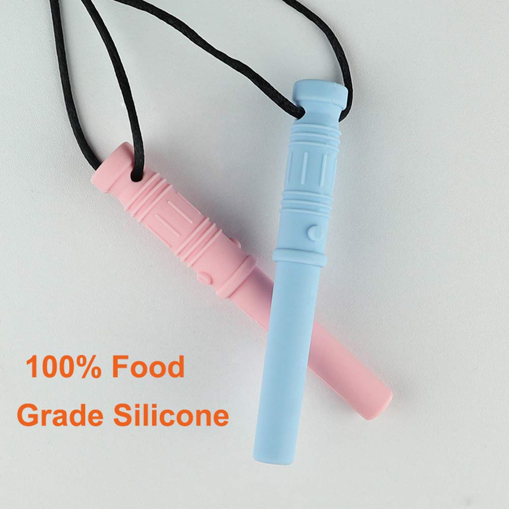 Sensory Chew Necklace,Chewy Stick Toy,Silicone Teether to Training and Development for Boys and Girls,Teething Babies,Autism ADHD SPD, Oral Motor, Anxiety