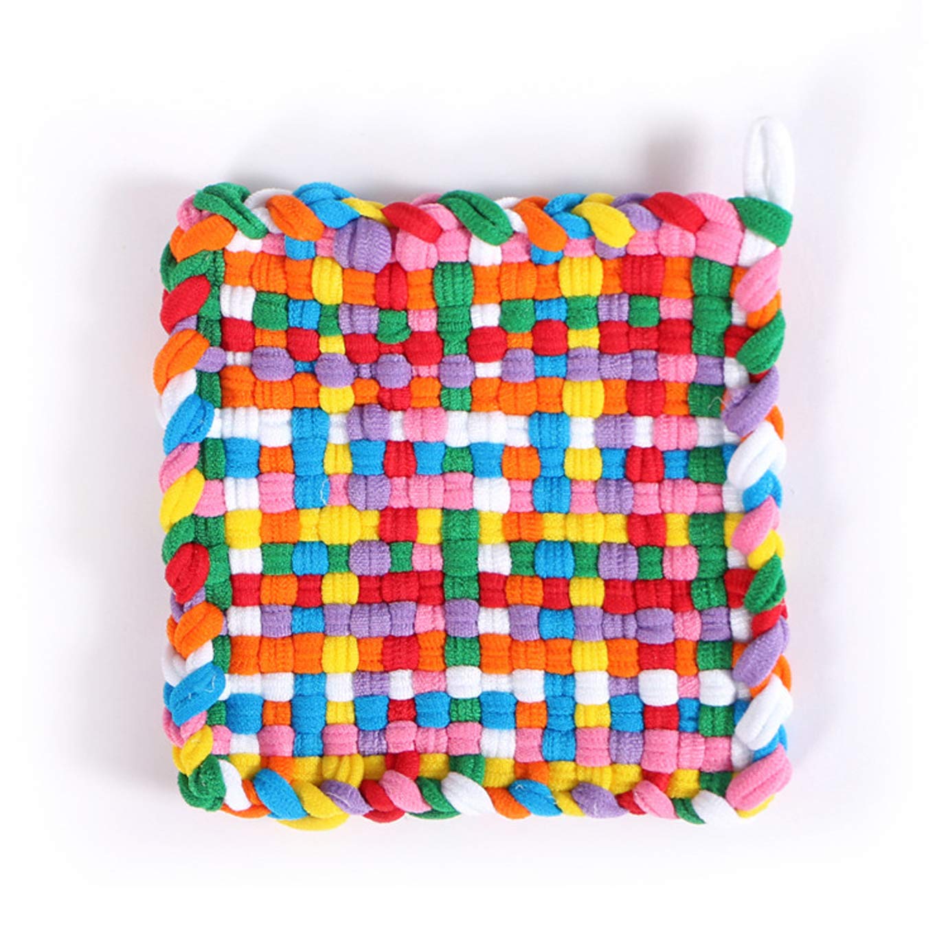 WXJ13 288 Pieces Loom Potholder Loops Weaving Loom Loops 7 Inch Weaving Craft Loops with 3 Pieces Crochet Hook for DIY Crafts Supplies