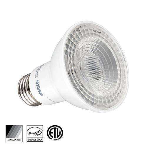 Sunlite 80697-SU LED PAR20 Reflector Light Bulb, 6 Watts (50W Equivalent), 450 Lumens, Dimmable, Energy Star Certified, Spotlight, 1 Pack 40K - Cool White