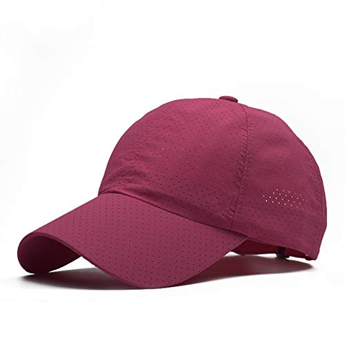 Unisex Breathable Qick Dry Top Hats for Women Baseball Caps Men Baseball Hats Dad Hat (Red)