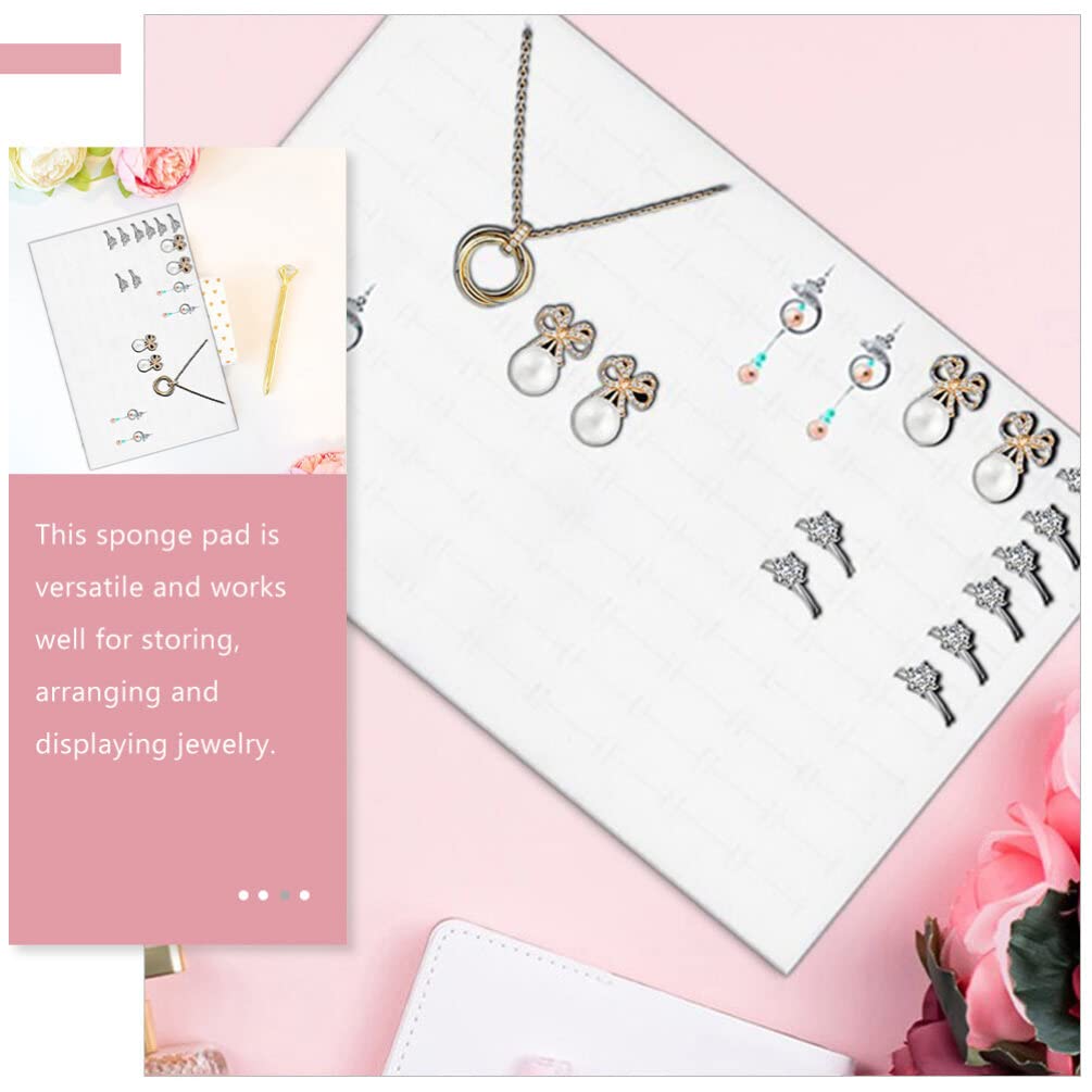 Zerodeko 10pcs Jewelry Box Pad Sponge Tray Sponge Insert Trays Earring Display Pad Jewelry Display Pad Earrings A Necklace Trinket Tray Ring Display Sponge Mat Ear Stud Holder