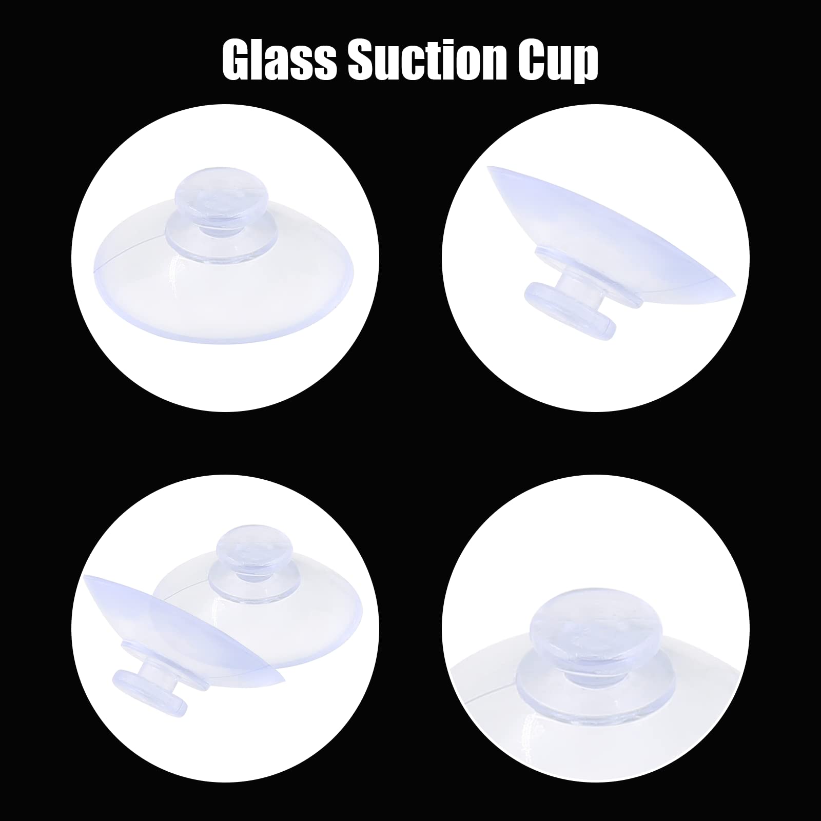 Qjaiune 10 Pack Glass Table Suction Cups 20mm Rubber Suction Cup Hangers without Hooks, Anti-Collision Suction Cups Transparent Suckers, Clear Plastic Suction Cups Desk Suction Pads for Furniture