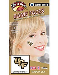 University of Central Florida (UCF) Knights ā Water Based Temporary Spirit Tattoos ā 4-Piece ā Gold/Black UCF Logo