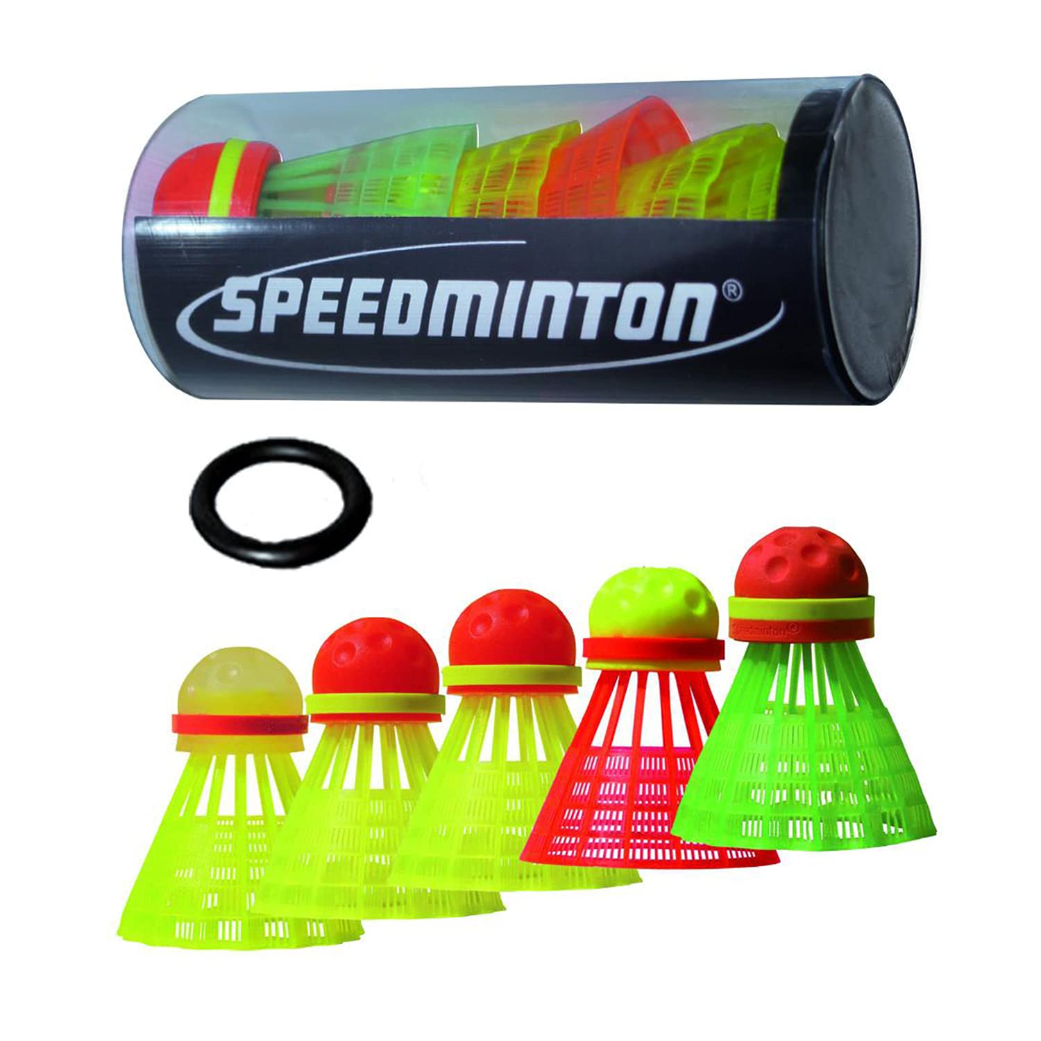 Speedminton S700 Set - Original speed badminton/crossminton all-round set That includes 2 rackets, 5 Speeder tube, Easy Court, bag, blue