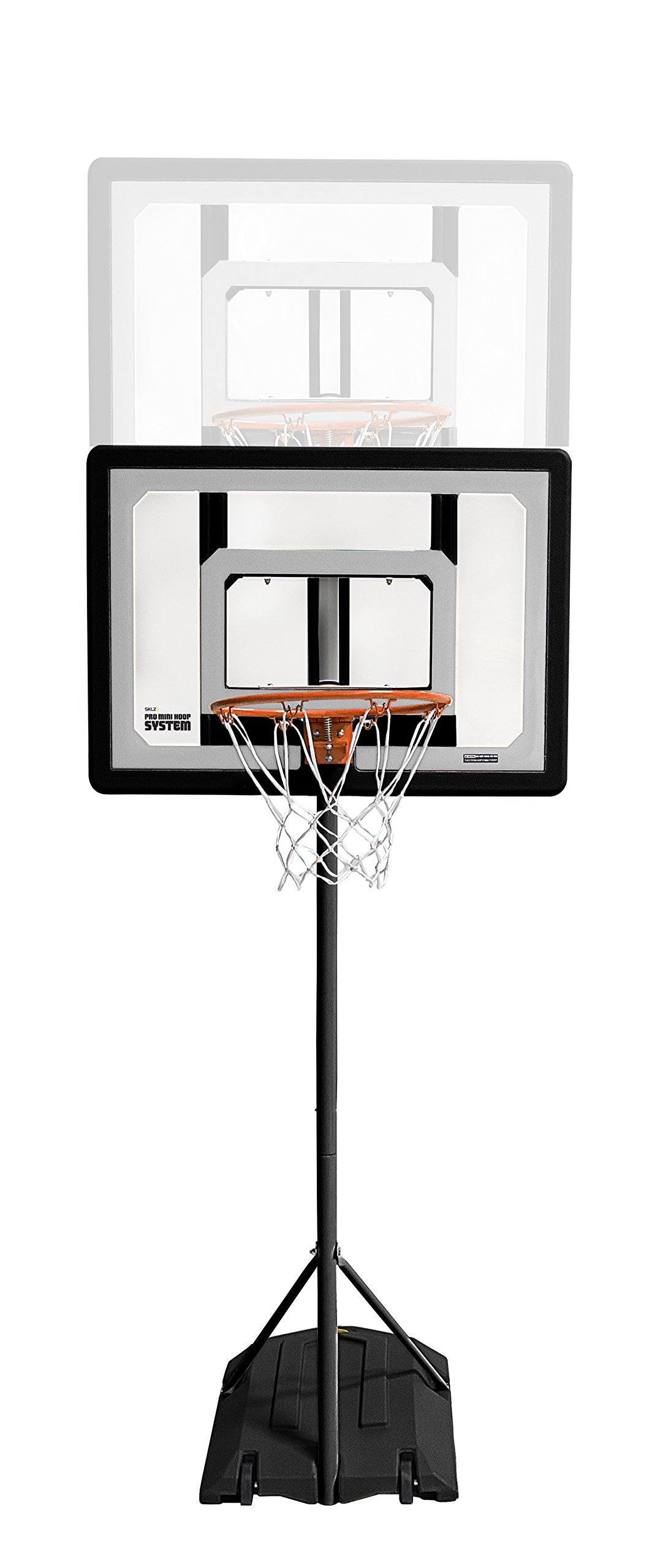 SKLZ Pro Mini Hoop Basketball System with Adjustable-Height Pole and 7-Inch Ball, HP08-000