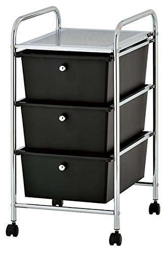 Urban Lifestyle 3 Tier Storage Cart, Black