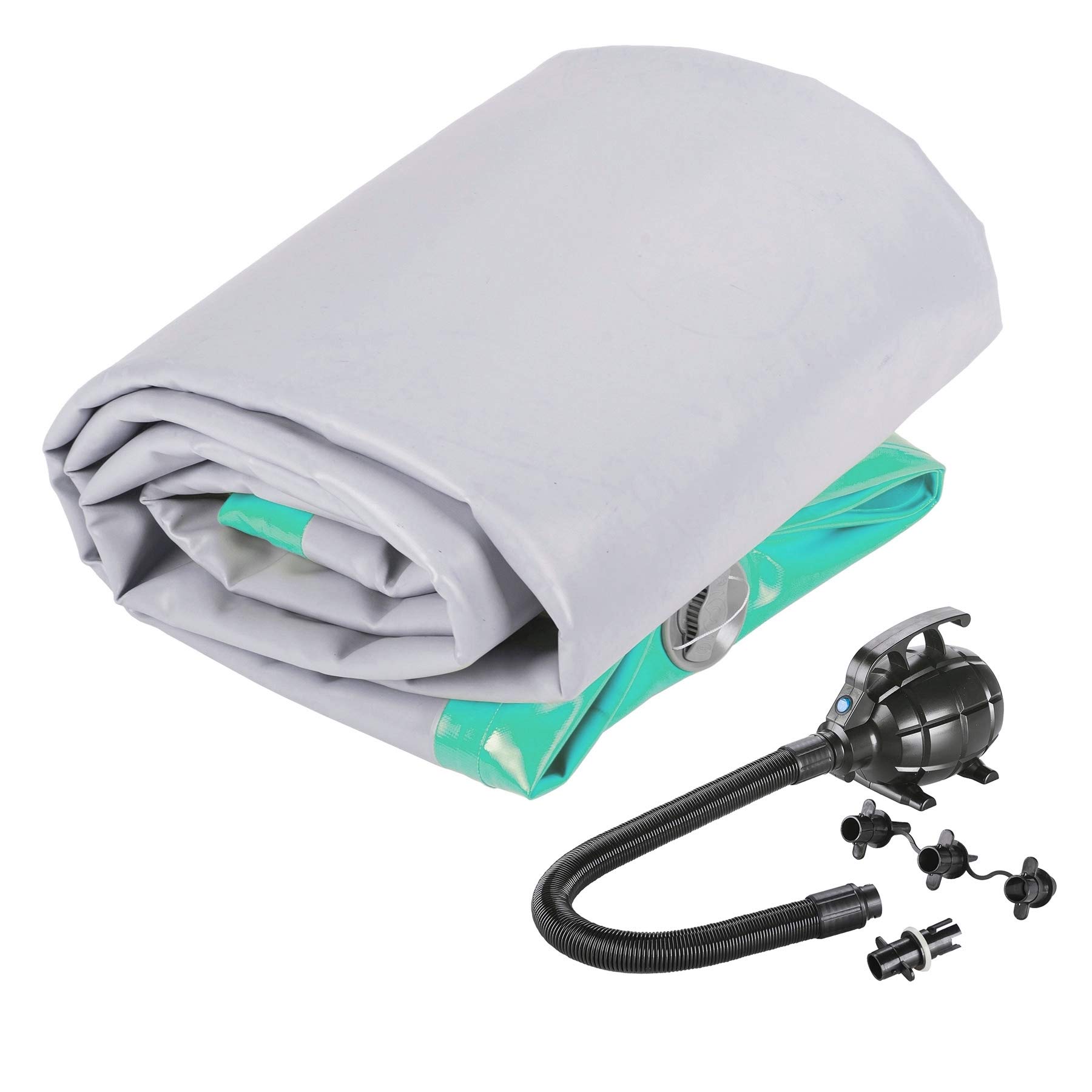 Twin-XL Mattress Size 80" x 39" x 4" Personal Exercise Yoga Pilates Mat w/ Mint-Green Trim Air Inflatable Judo Training Cushion Track Foam