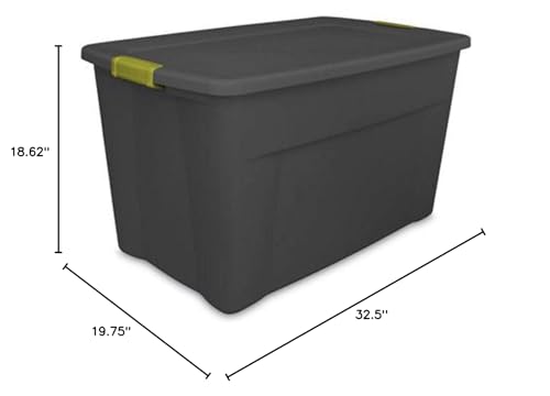 STERILITE 19453V04 Tote, 35 Gallon, Gray